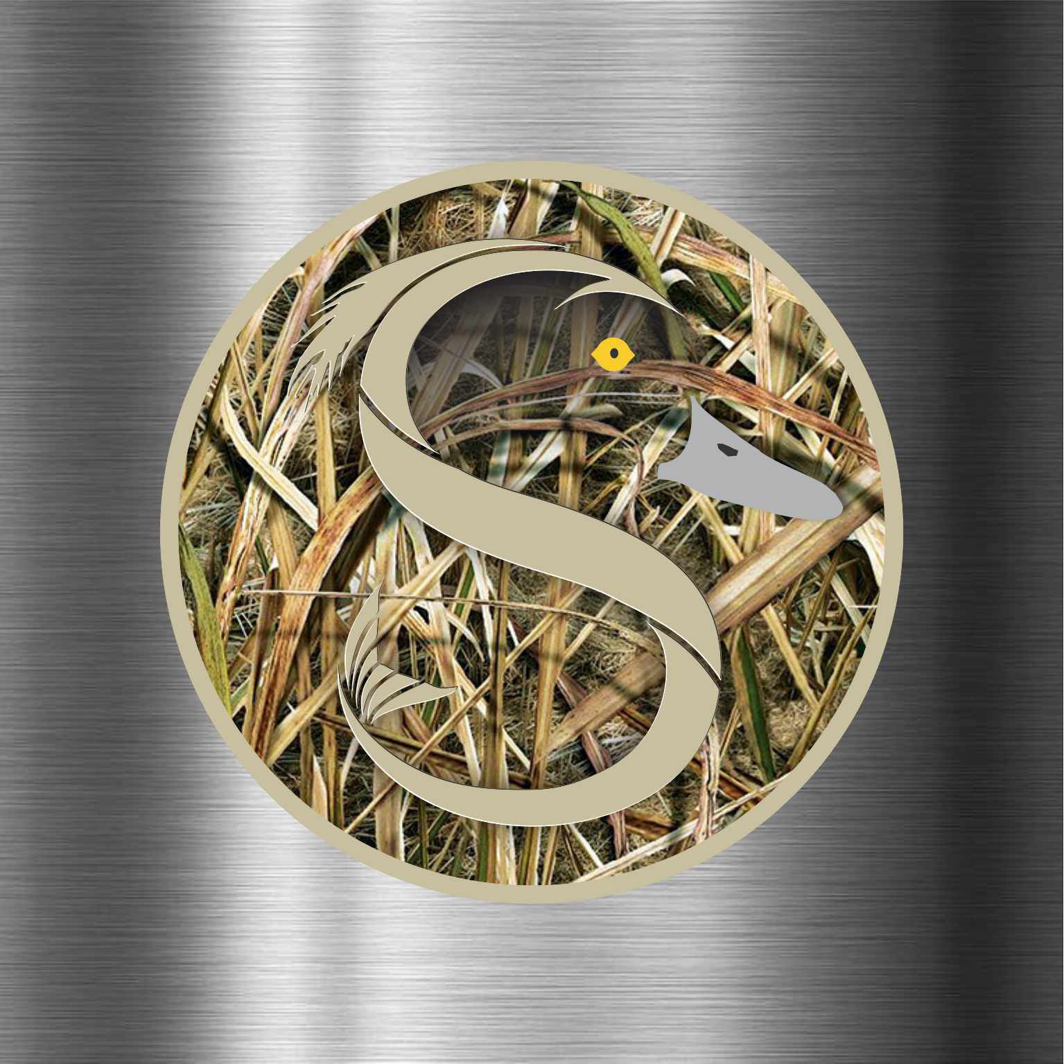 Saltwater - Way of Life. ADESIVO S-LOGO SWAMP CAMO